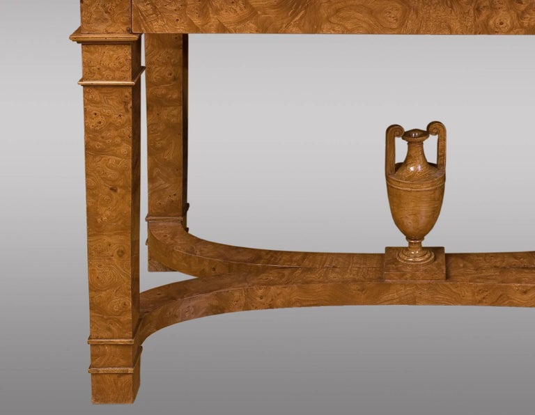 Russian Centre Table in Elm Root Topped with Porphyry and Bronze, circa ...