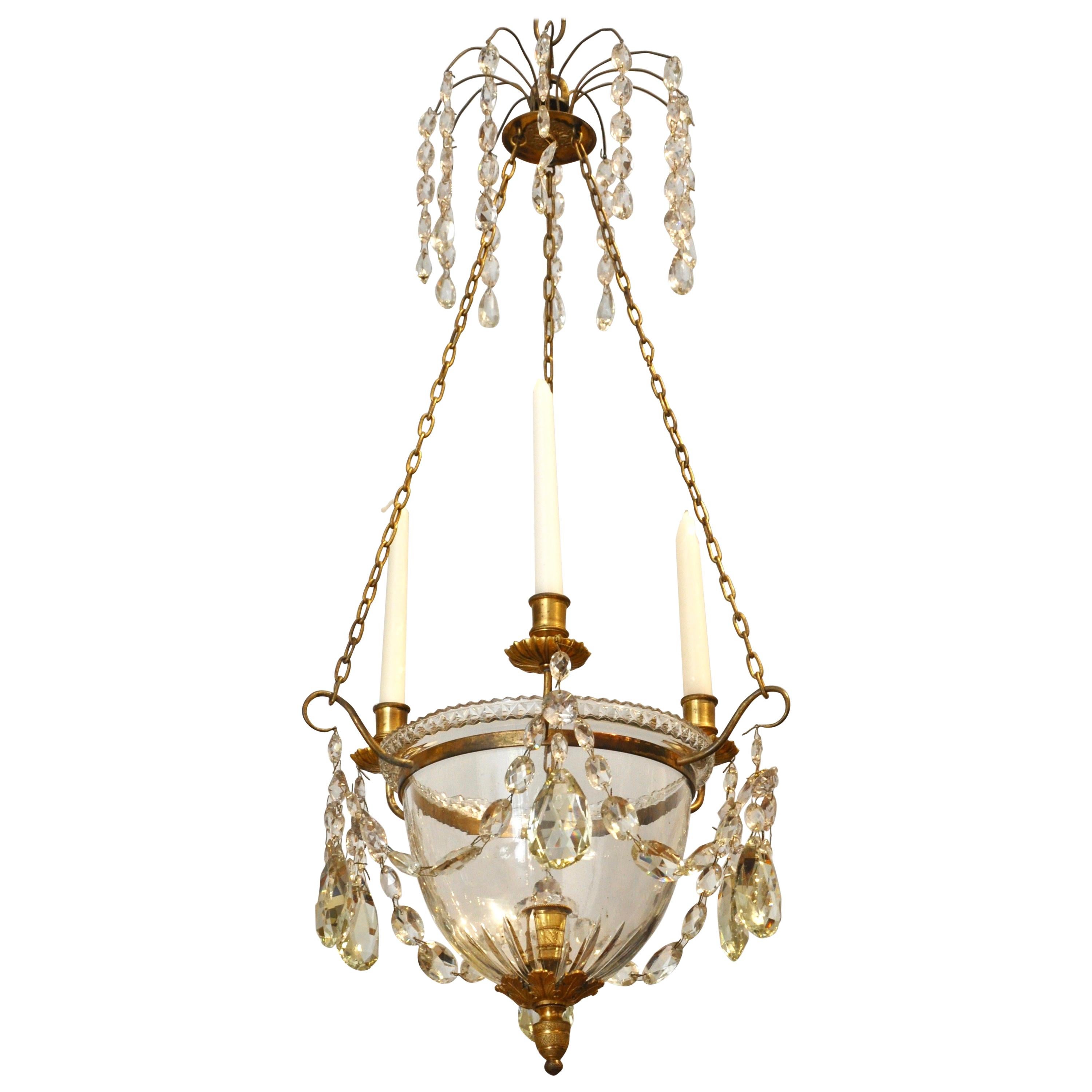 Russian Early 19th Century Ormolu and Glass Neoclassical Lantern or ...