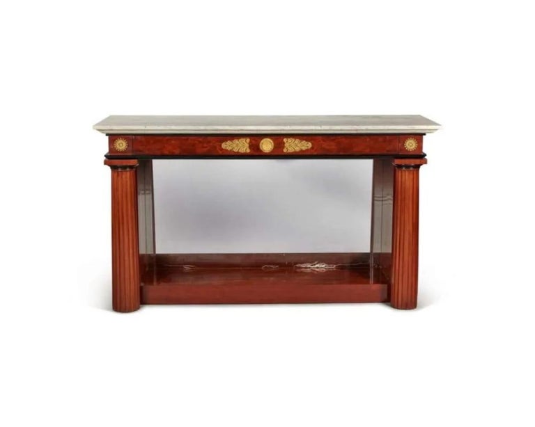 Russian Empire Ormolu-Mounted Mahogany Console Table Cupboard, circa ...