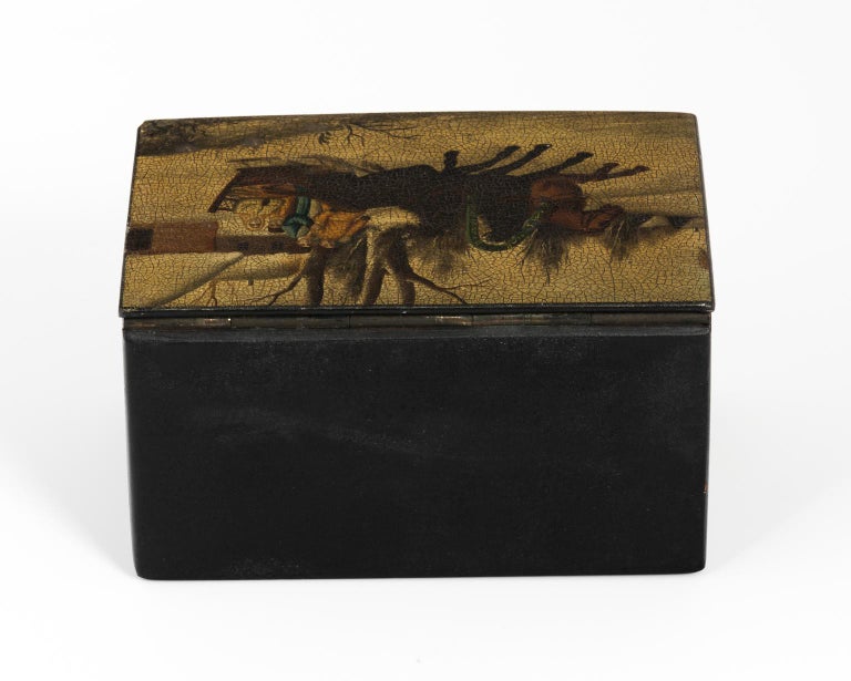 Russian Hand-Painted Lacquered Tea Box For Sale at 1stDibs | russian ...