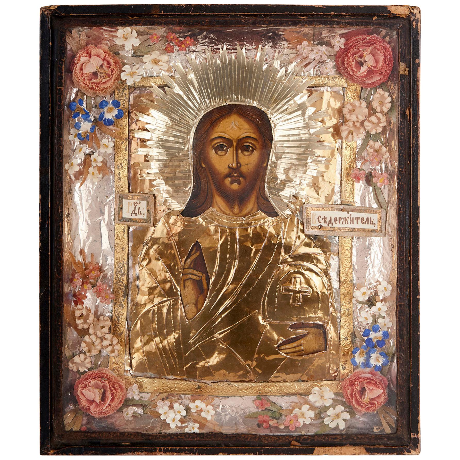 19th Century Russian Icon of Jesus Christ at 1stDibs