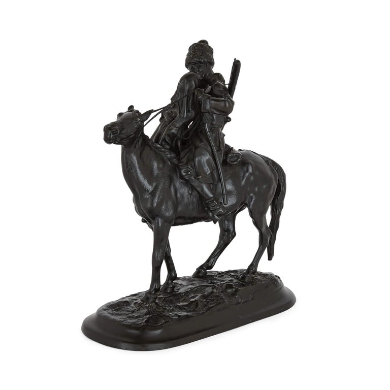 Russian iron sculpture of a Cossack horseman For Sale at 1stDibs ...