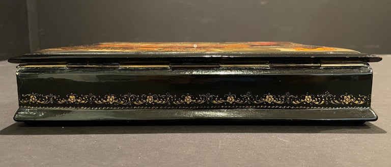 Russian Lacquered Box For Sale at 1stDibs