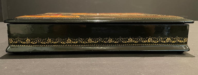 Russian Lacquered Box For Sale at 1stDibs