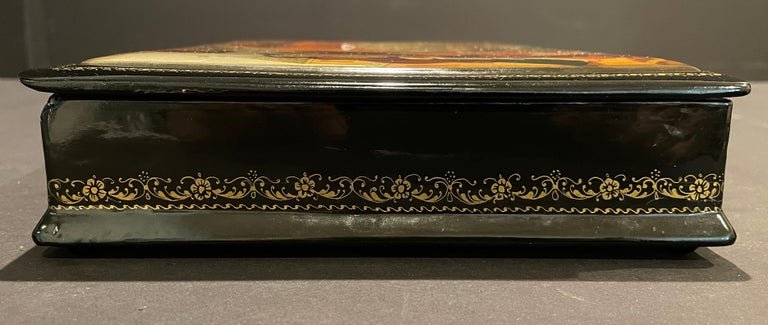 Russian Lacquered Box For Sale at 1stDibs