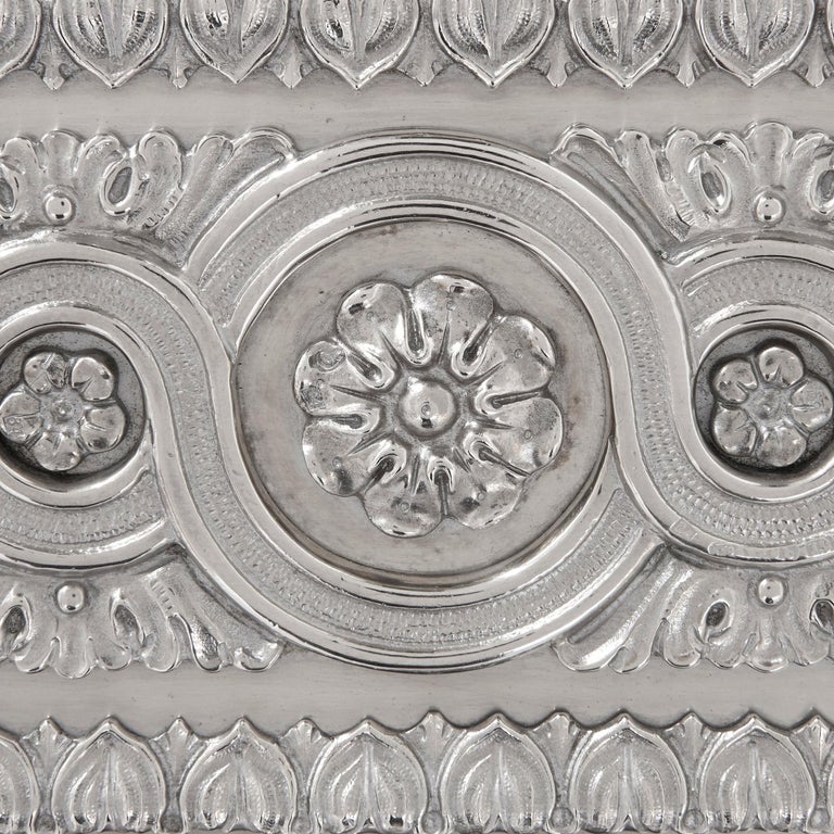 Russian Malachite and Silver Table by Imperial Silversmiths the Grachev ...