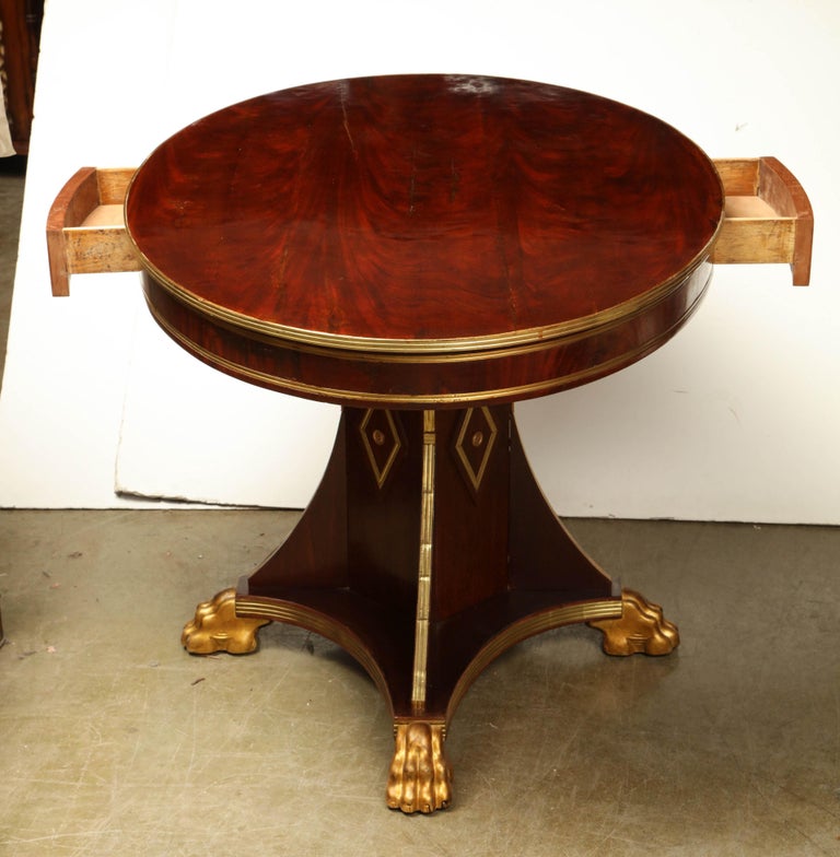 Russian Neoclassic Oval Center Table at 1stDibs
