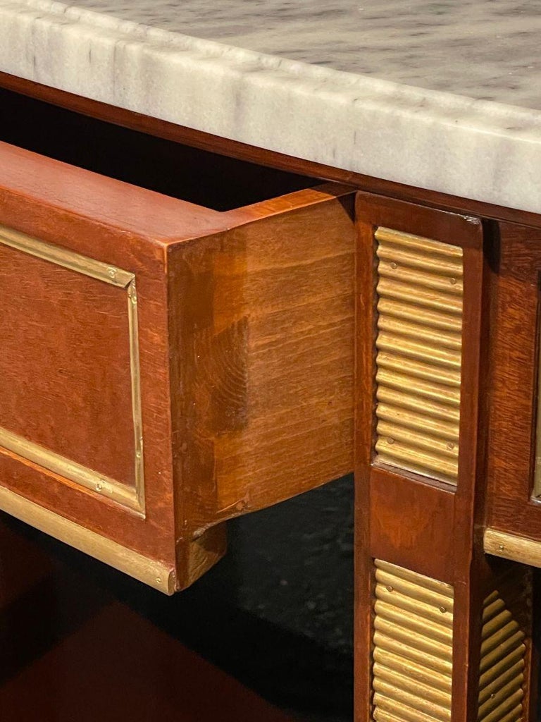 Russian Neoclassical Console / Sofa Table or Sideboard, Demilune For ...