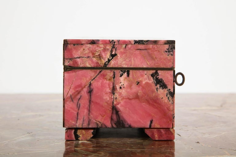 Russian Pink Rhodonite Hard-Stone Table Box, circa 1950 at 1stDibs