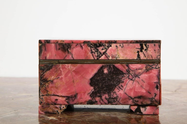 Russian Pink Rhodonite Hard-Stone Table Box, circa 1950 at 1stDibs