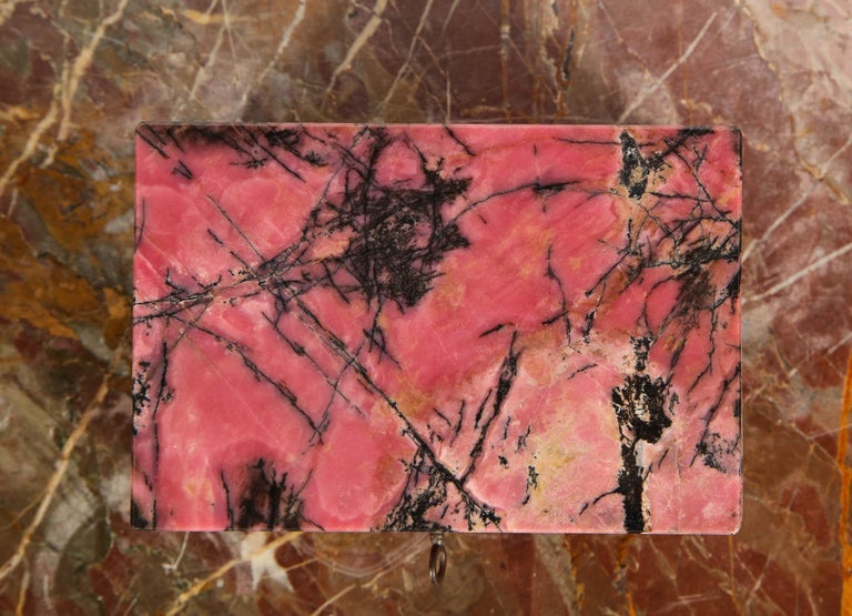 Russian Pink Rhodonite Hard-Stone Table Box, circa 1950 at 1stDibs