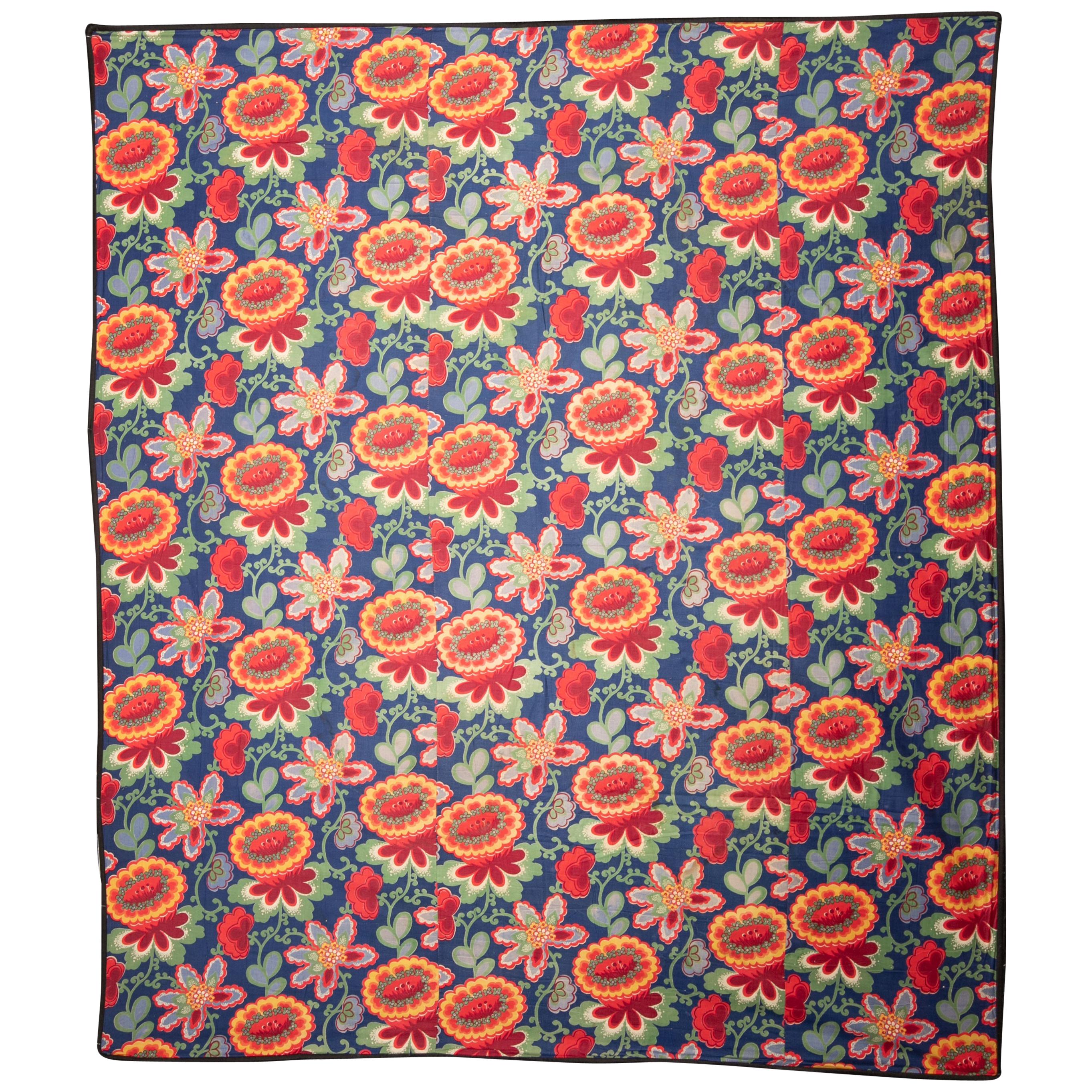 Russian Printed Cotton Fabric Panel, Mid-20th Century or Earlier at 1stDibs
