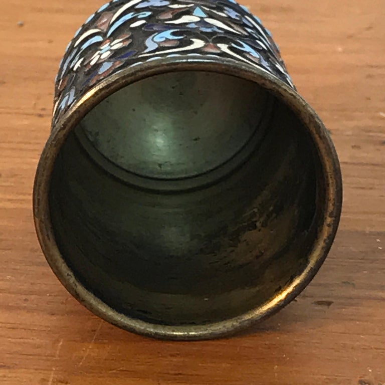 Russian Silver and Cloisonne Enamel Beaker, by Nikolaì Vasilievich ...