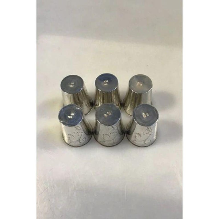 Russian Silver Drinking Cups Set '6' For Sale at 1stDibs