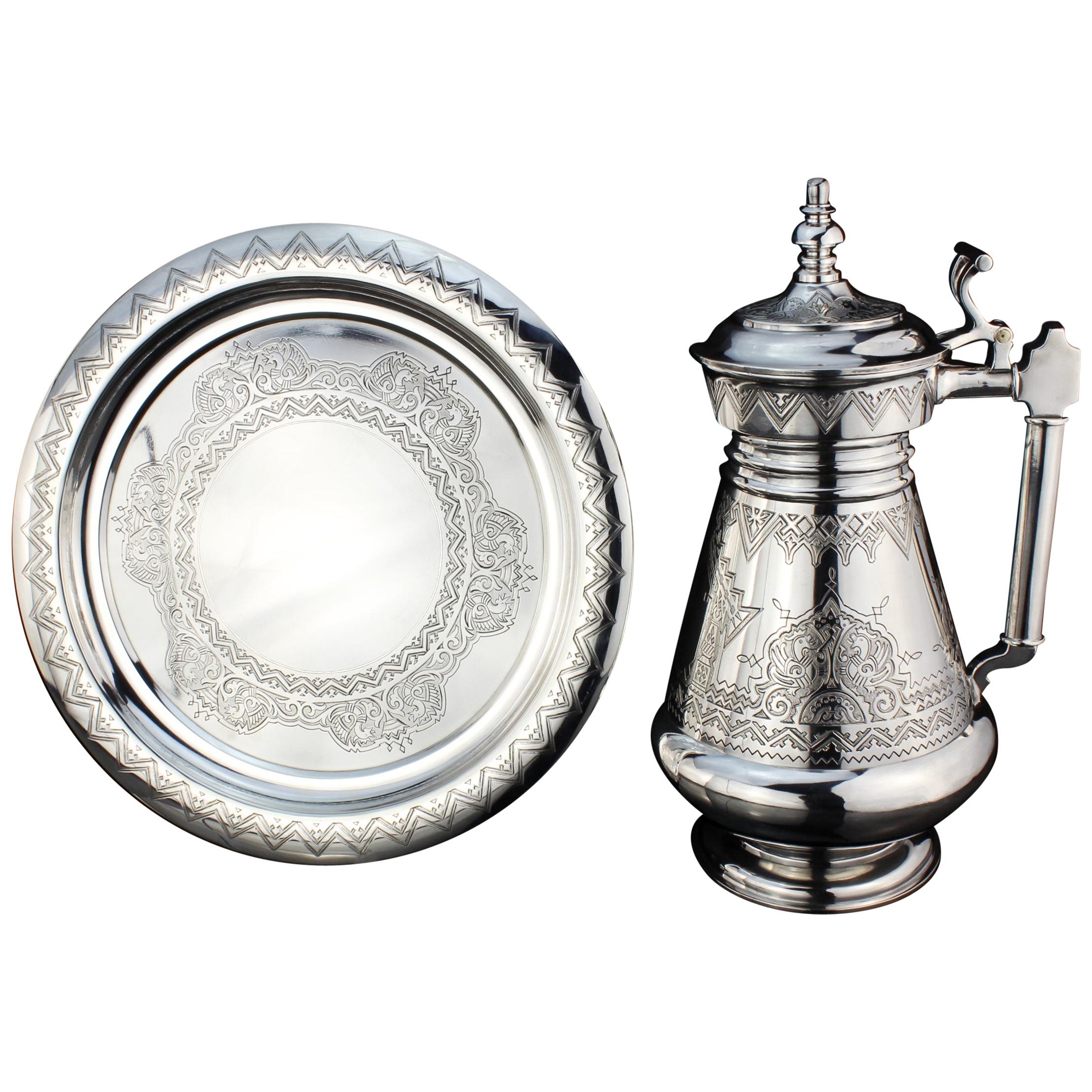 Russian Eight-Piece Silver and Glass Vodka Set, circa 1880 For Sale at ...