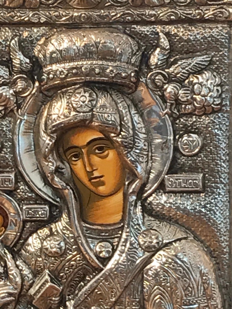 Russian Silver Riza Icon of Madonna and Child at 1stDibs | russian ...