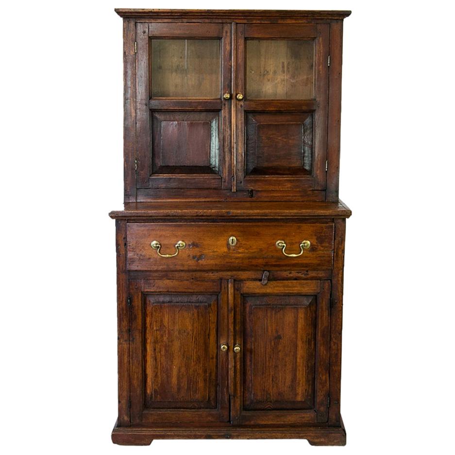Irish Step Back Painted Cupboard at 1stDibs
