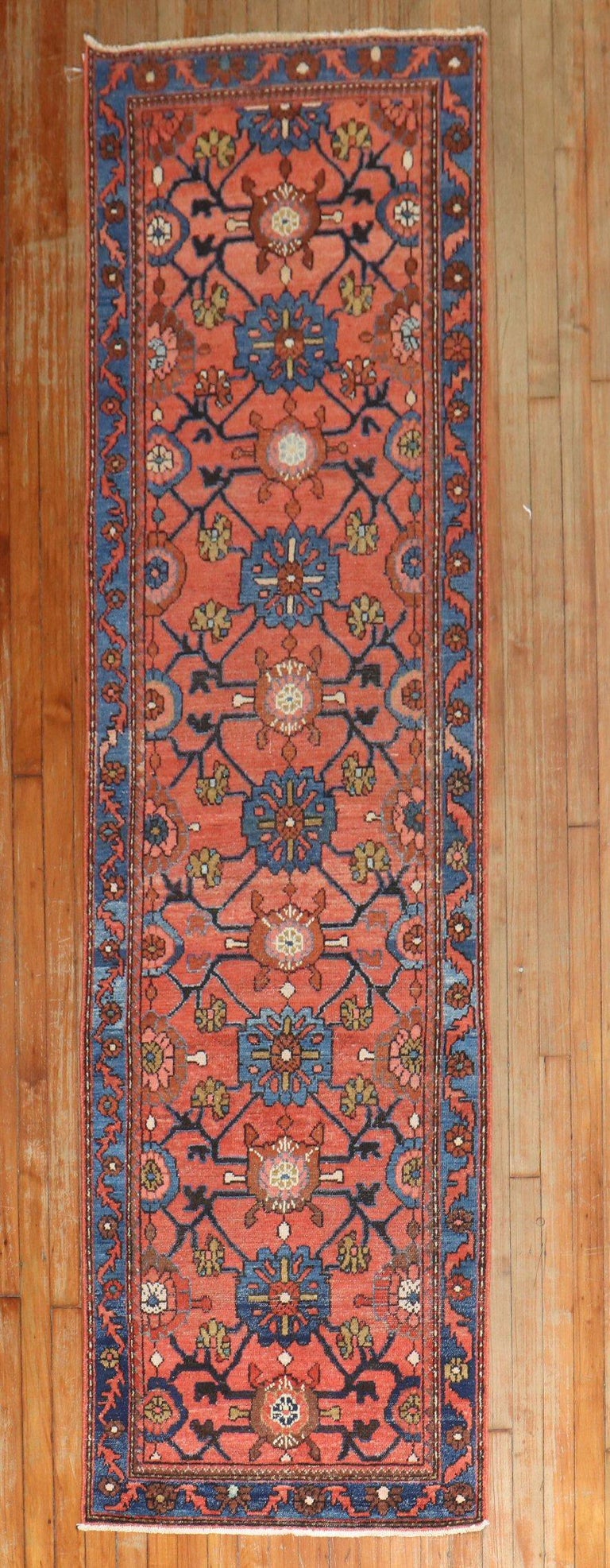 Rust Color Persian Malayer Runner For Sale at 1stDibs