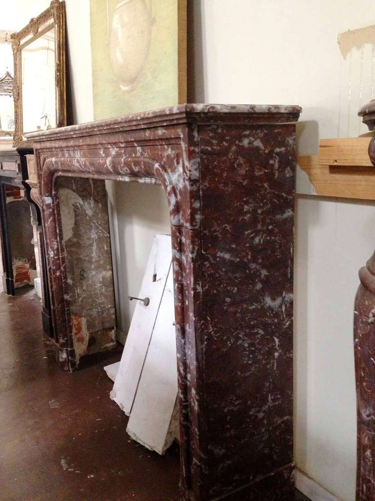 Rust Marble Mantel, circa 1860 For Sale at 1stDibs