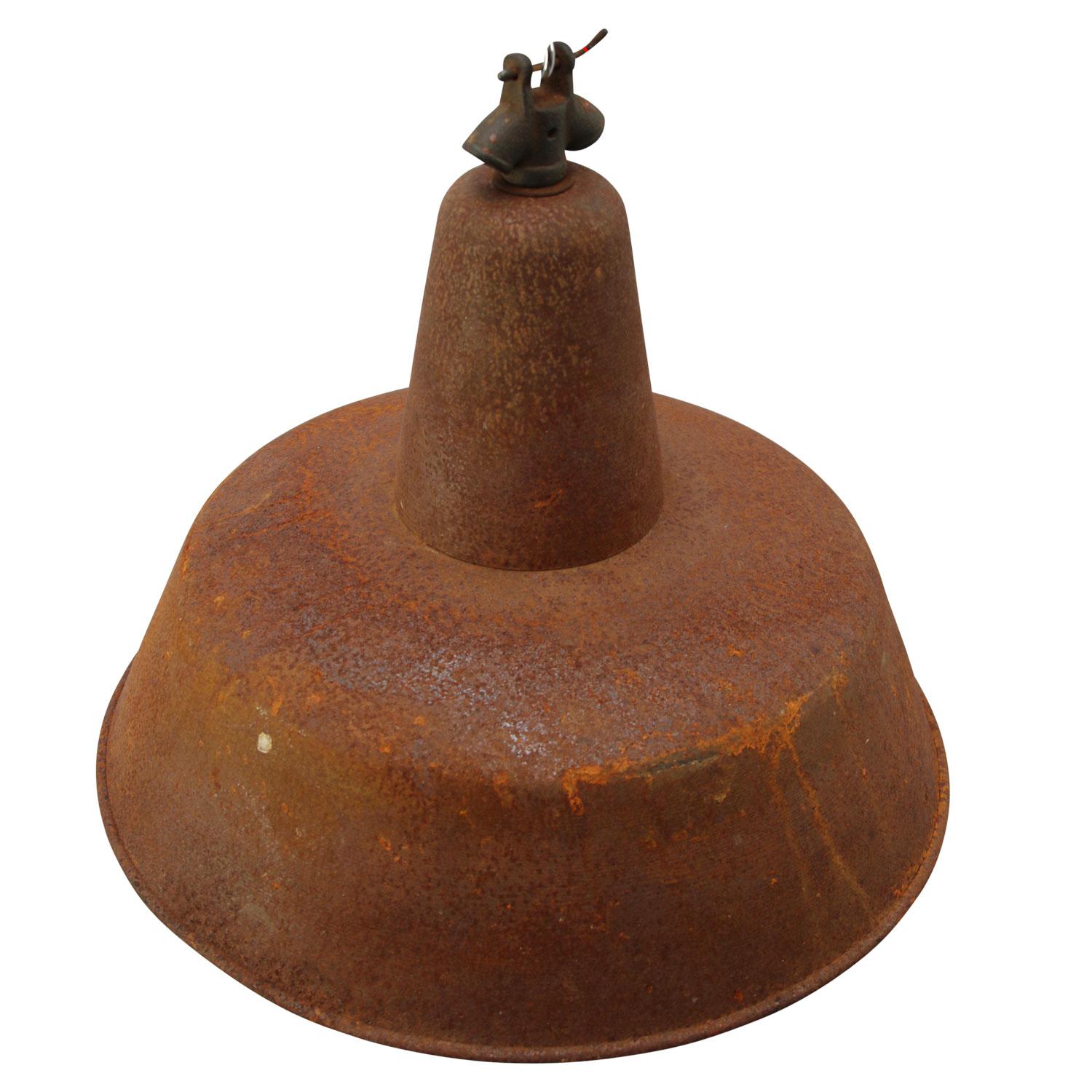 Rusted Metal Vintage Industrial Pendant Light at 1stDibs