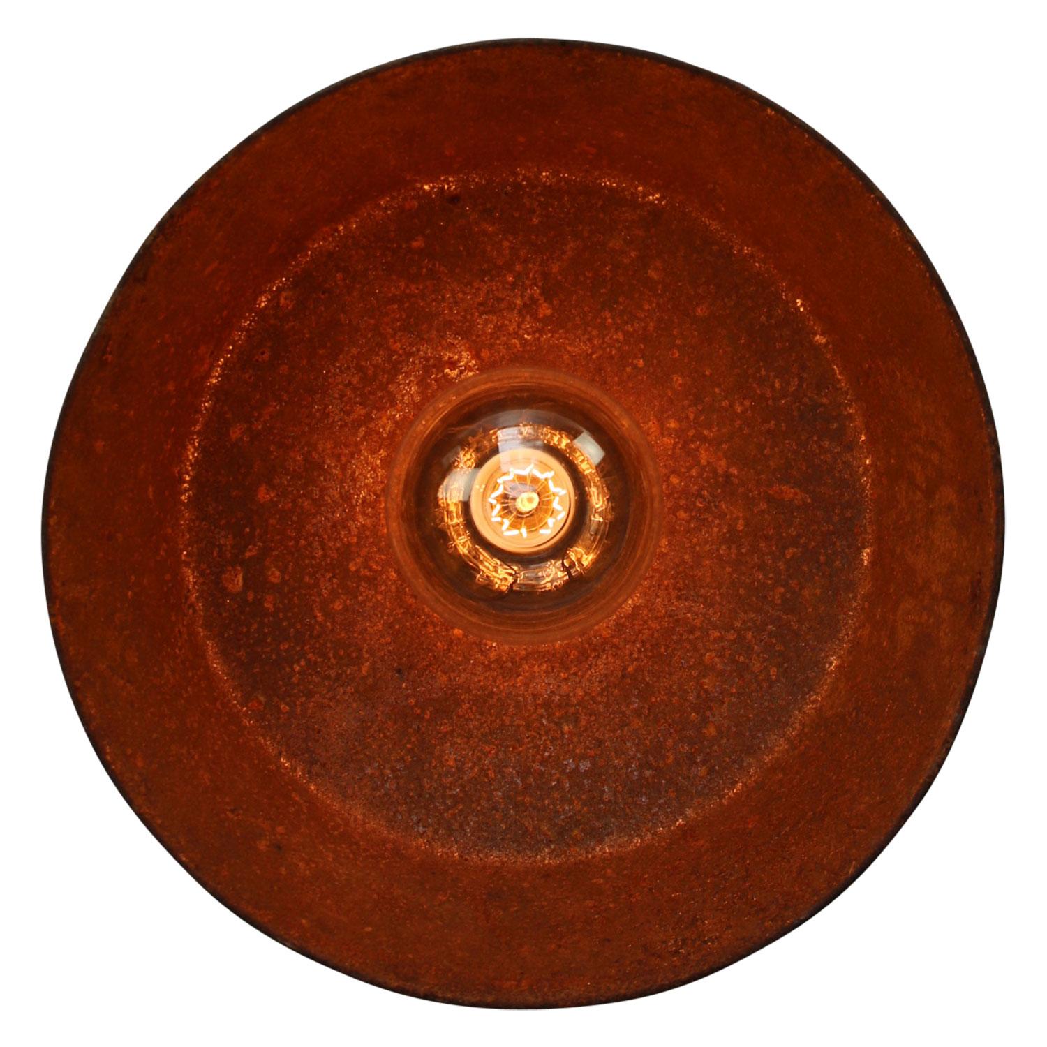Rusted Metal Vintage Industrial Pendant Light at 1stDibs