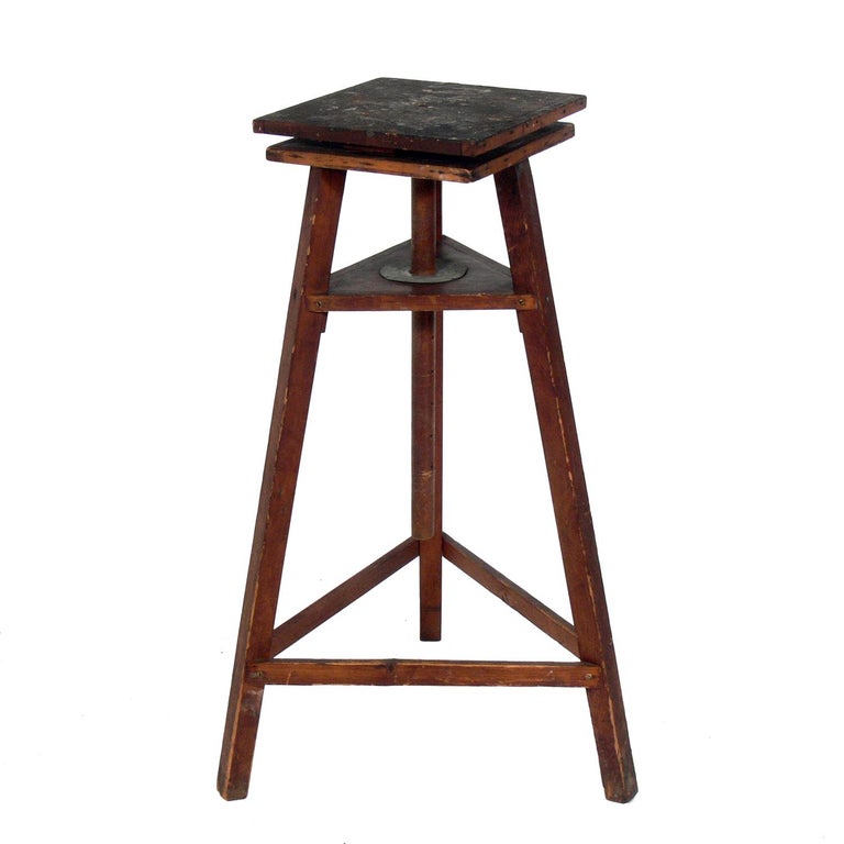 Rustic 1940s Sculpture Stand at 1stDibs