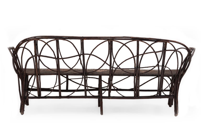 Continental Rustic Bent Willow Settee For Sale at 1stDibs