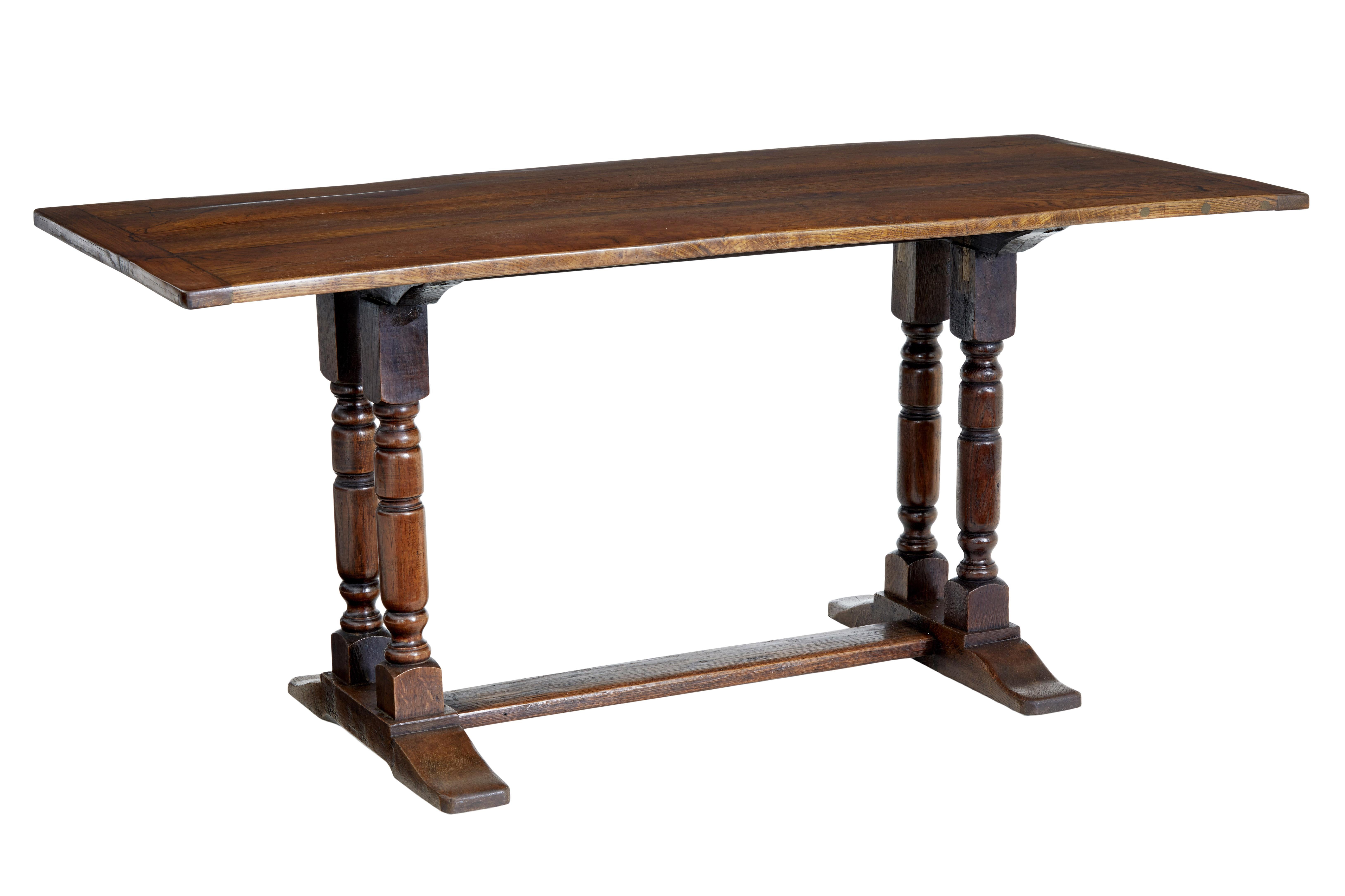 Rustic 19th Century Oak Dining Table For Sale at 1stDibs