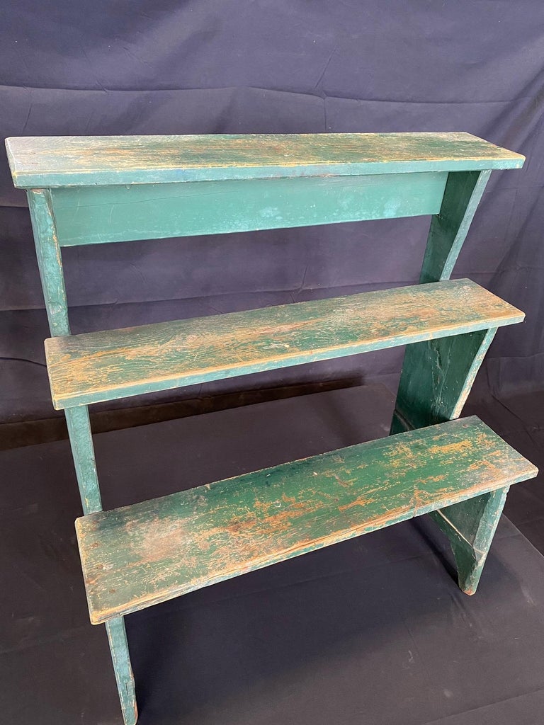 Rustic 19th Century Painted Tall French Waterfall Garden Pot Shelves or ...