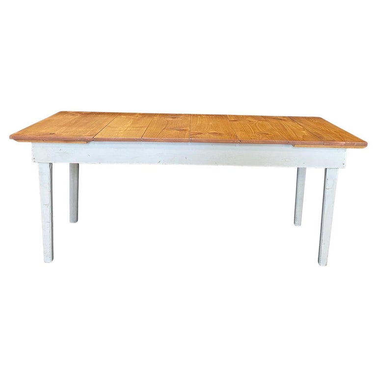 Rustic 19th Century Pine Farmhouse Dining Table from a Grange Hall in ...