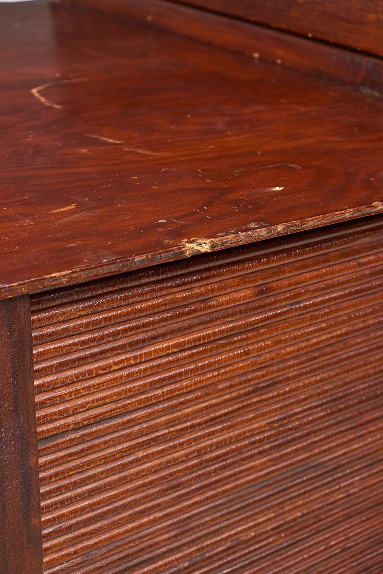 Rustic Adirondack Reclaimed Pine Reeded Veneer Chest of Drawers For ...