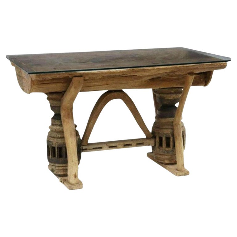 Rustic Adirondack Style Live Edge Wood Trough Table For Sale at 1stDibs