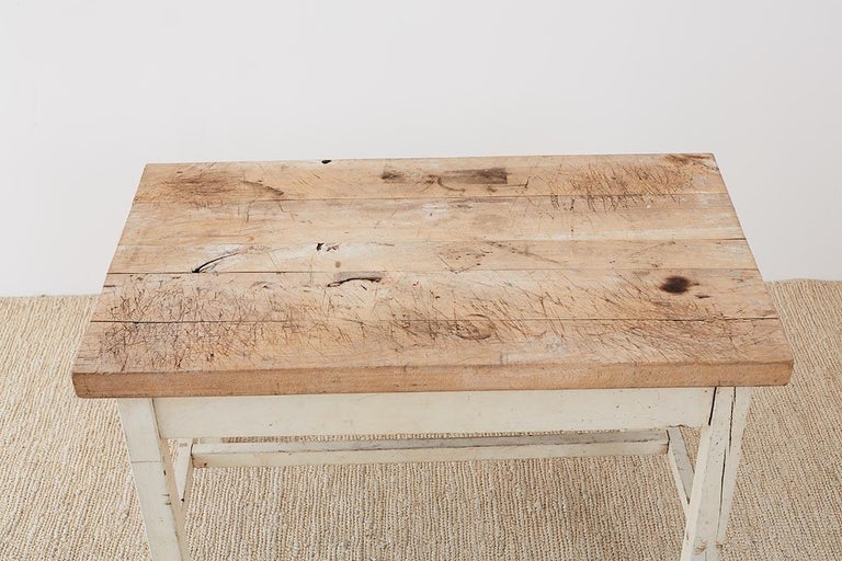 Rustic American Farmhouse Butcher Block Work Table at 1stDibs ...