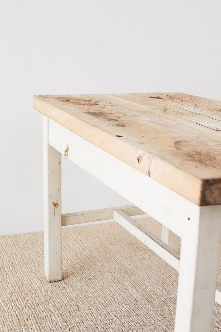 Rustic American Farmhouse Butcher Block Work Table at 1stDibs ...