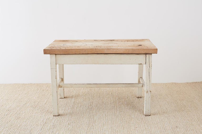 Rustic American Farmhouse Butcher Block Work Table at 1stDibs ...