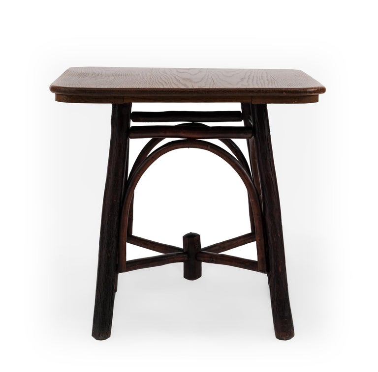 Rustic American Old Hickory Oak End Table at 1stDibs
