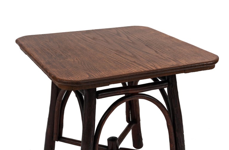 Rustic American Old Hickory Oak End Table at 1stDibs