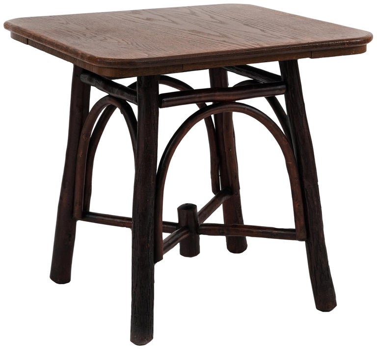 Rustic American Old Hickory Oak End Table at 1stDibs
