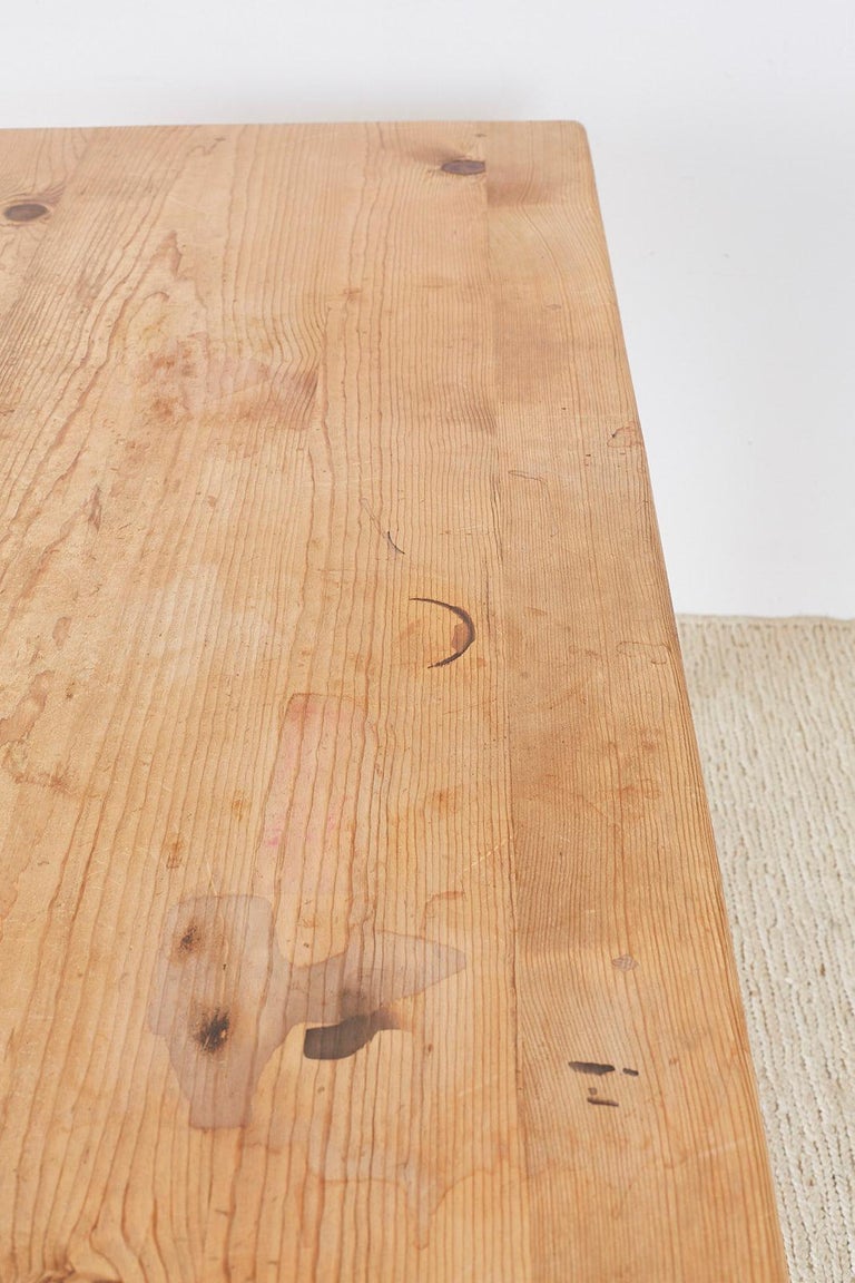 Rustic American Pine Farmhouse Dining Table at 1stdibs