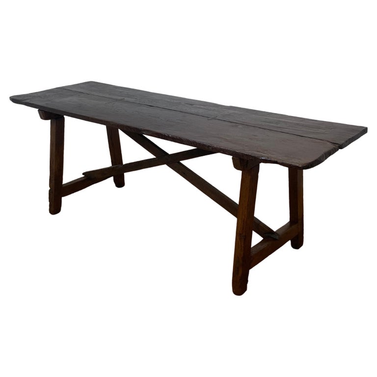 Rustic and Brutalist Spanish Farm Table For Sale at 1stDibs