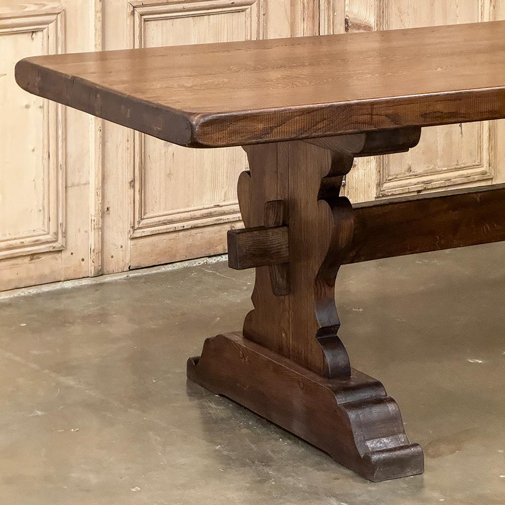 Rustic Antique Dining Table ~ Trestle Table in Solid Oak For Sale at ...