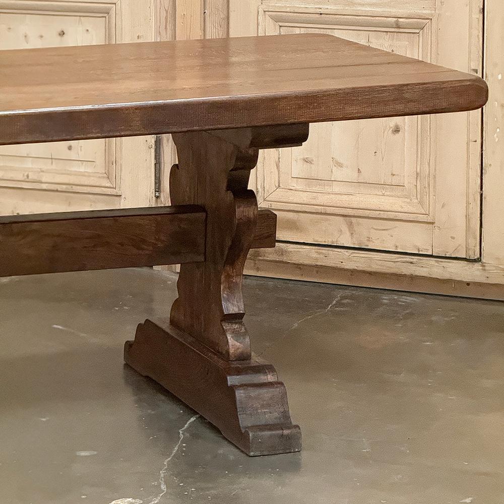 Rustic Antique Dining Table ~ Trestle Table in Solid Oak For Sale at ...