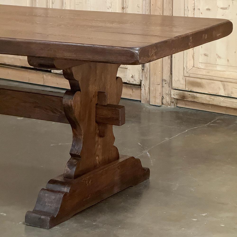Rustic Antique Dining Table ~ Trestle Table in Solid Oak For Sale at ...