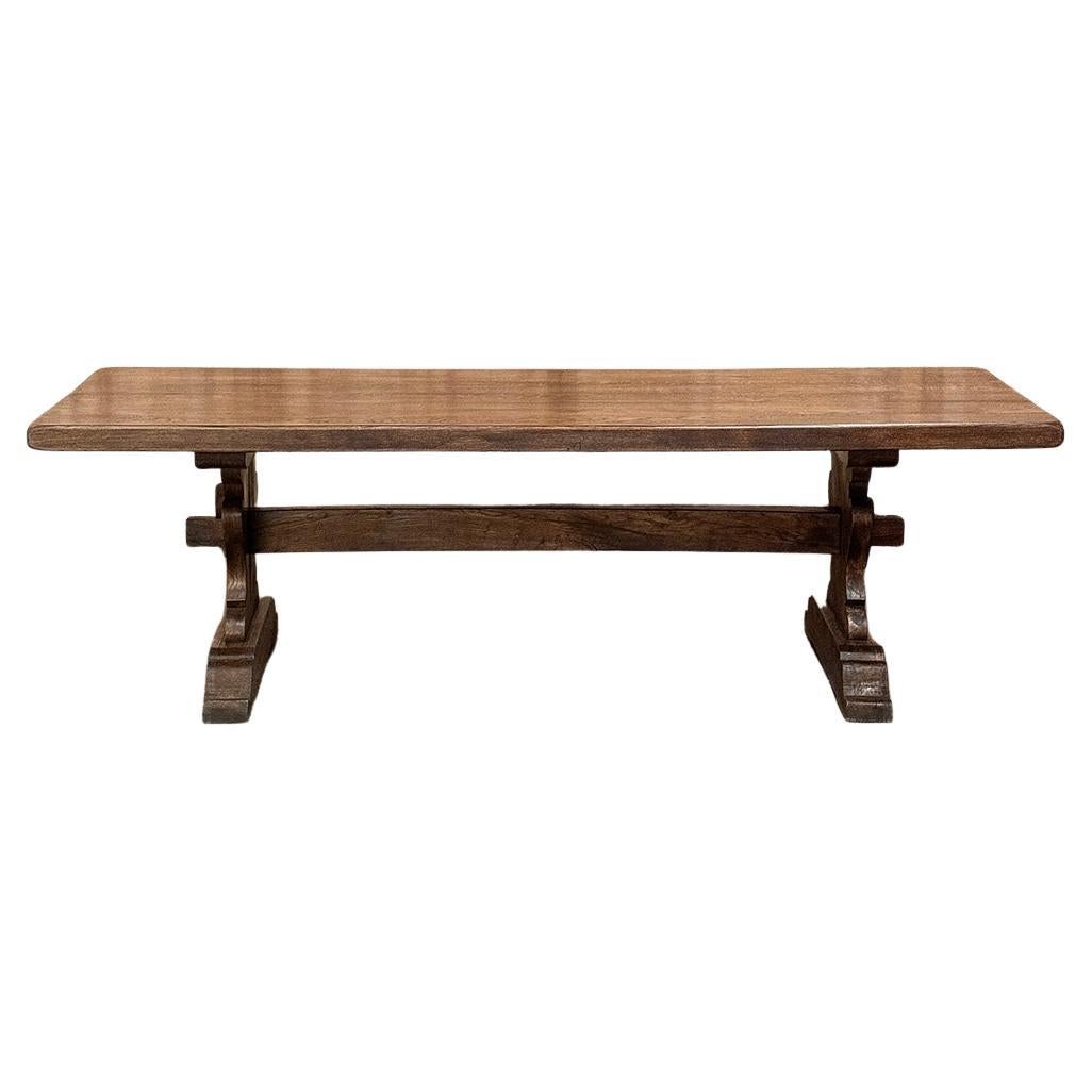 Rustic Antique Dining Table ~ Trestle Table in Solid Oak For Sale at ...