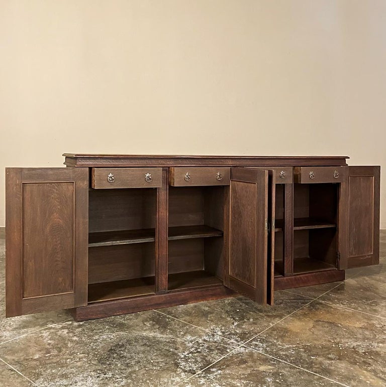 Rustic Antique Four Door Buffet ~ Credenza For Sale at 1stDibs