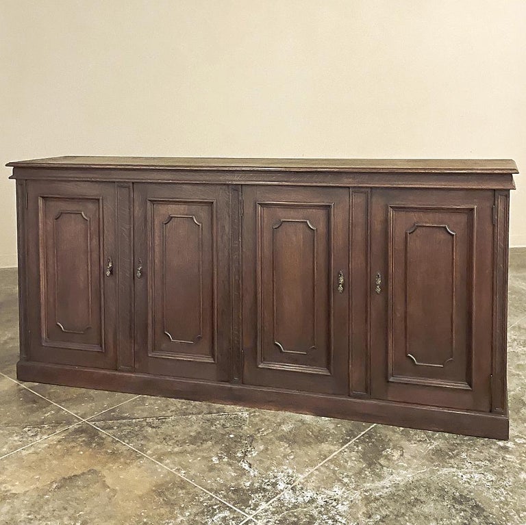Rustic Antique Four Door Buffet ~ Credenza For Sale at 1stDibs