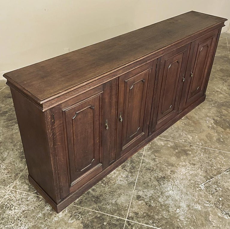 Rustic Antique Four Door Buffet ~ Credenza For Sale at 1stDibs