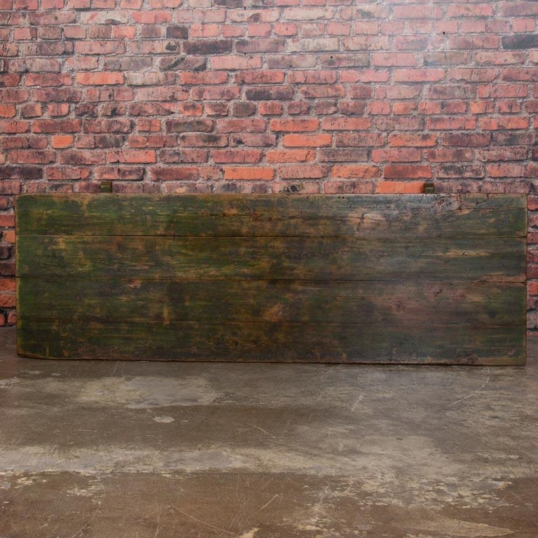 Rustic Antique Original Green Painted Harvest or Farm Trestle Table at ...