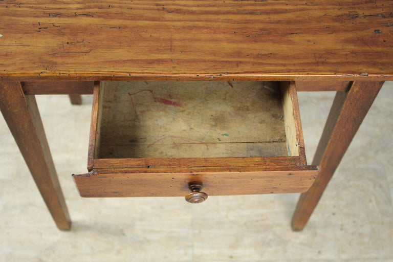 Rustic Antique Pine Side Table at 1stDibs