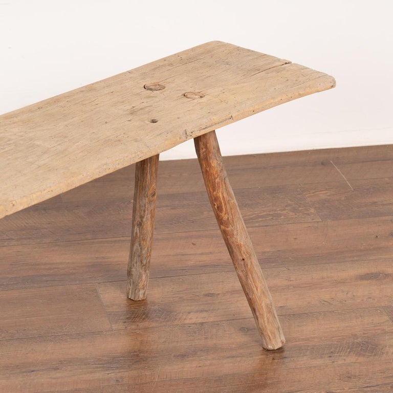 Rustic Antique Plank Bench with Splay Peg Legs, circa 1880 For Sale at ...